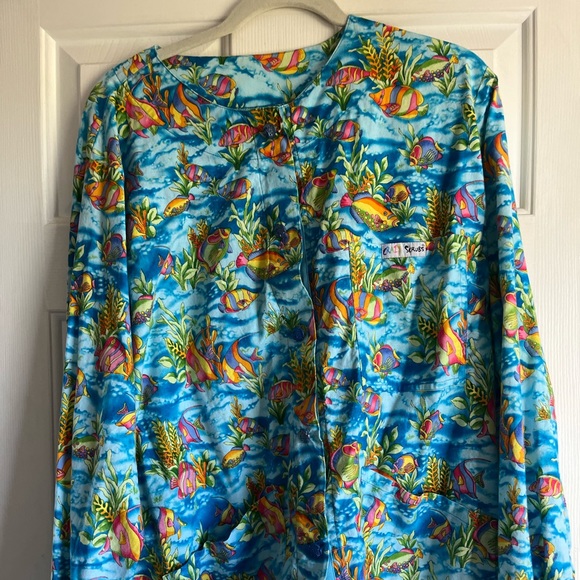 Tops | Scrub Top Ocean Themed | Poshmark